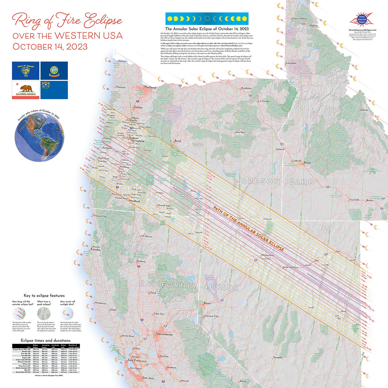 Annular solar eclipse 2023 Nevada — Great American Eclipse