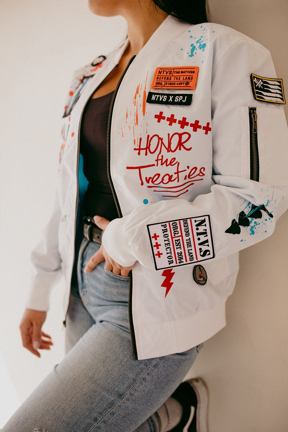 Painted Bomber Jacket