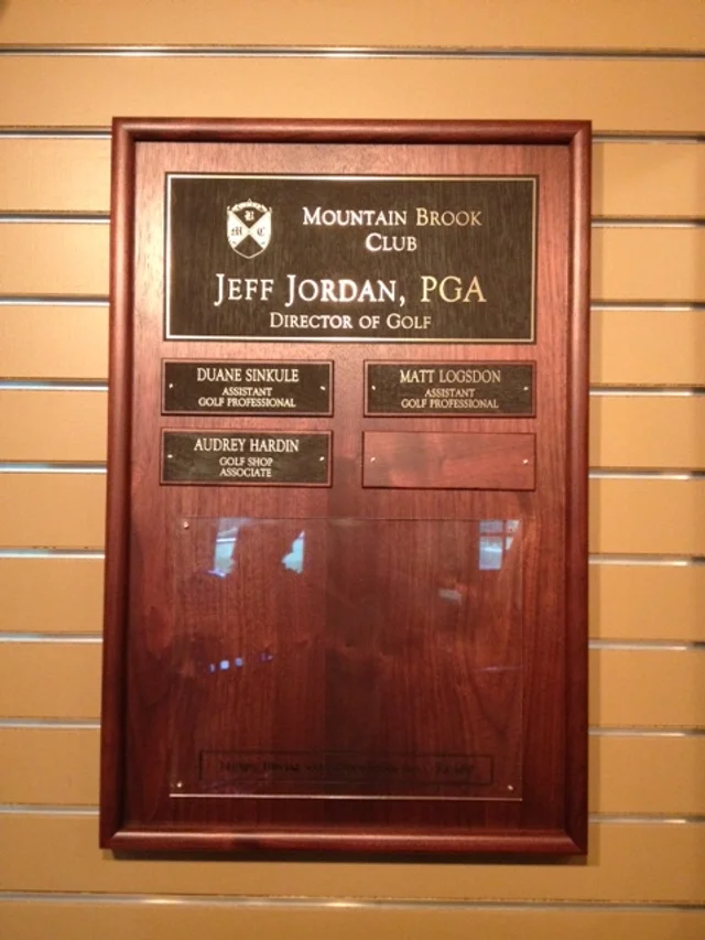 PGA Staff Plaques — Teemark