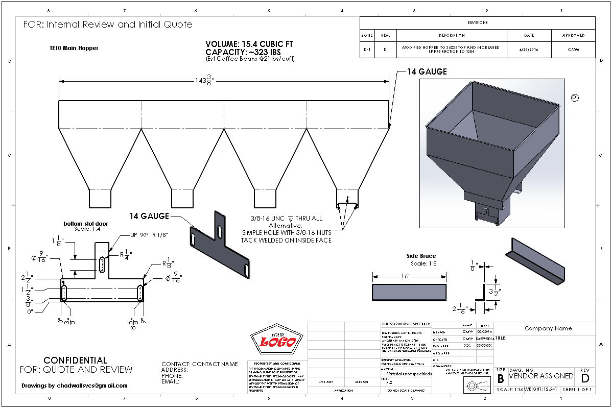 Fabrication Drawings — CHAD M. WALL CONSULTING AND SERVICES Fabrication Drawings — CHAD M. WALL CONSULTING AND SERVICES