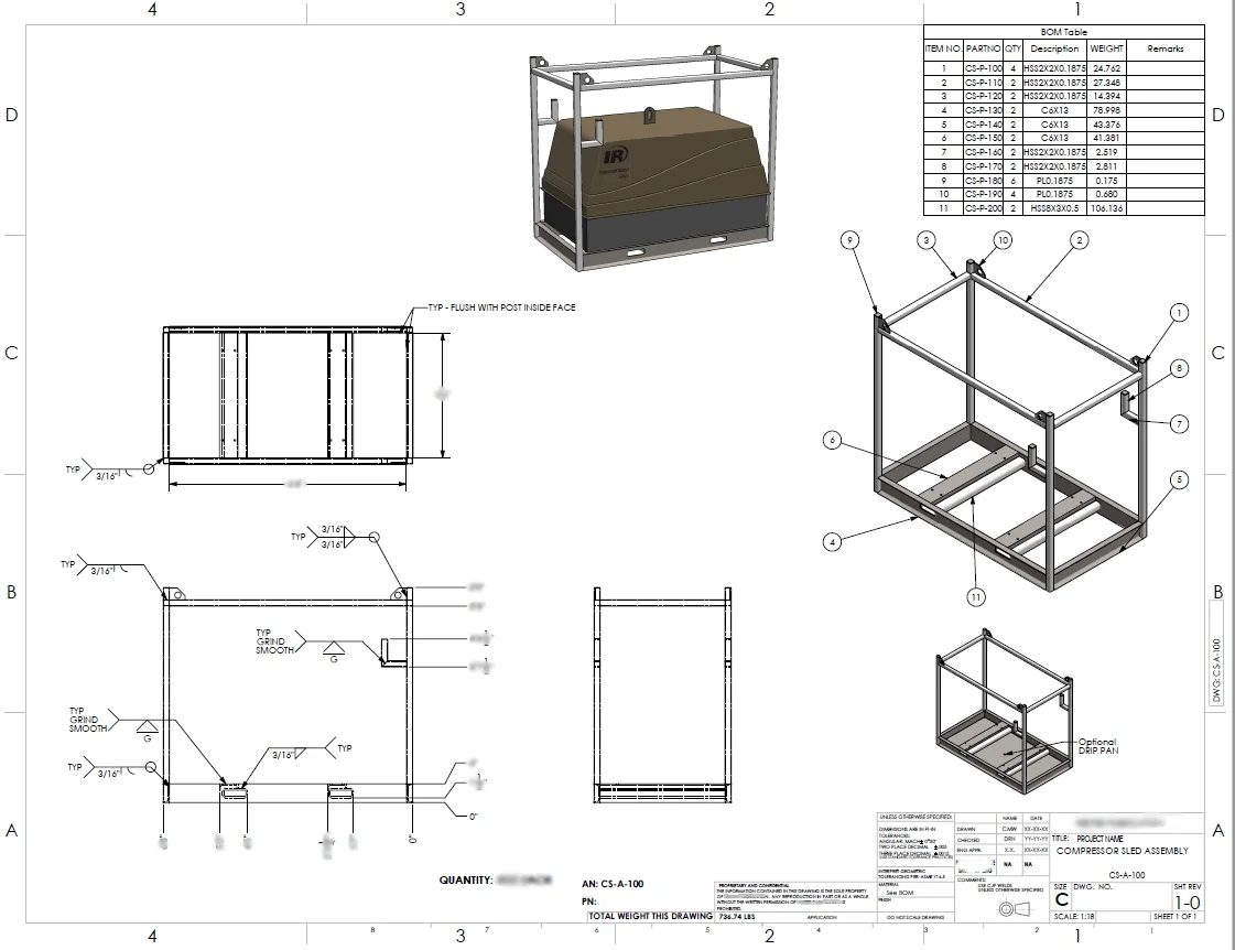 Fabrication Drawings — CHAD M. WALL CONSULTING AND SERVICES