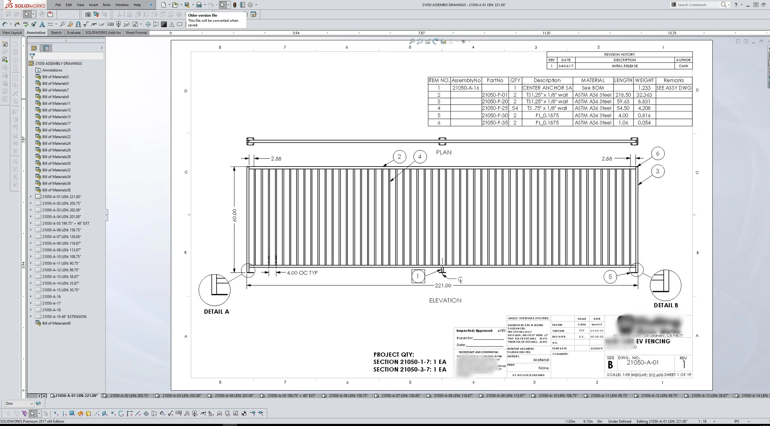 Fabrication Drawings — CHAD M. WALL CONSULTING AND SERVICES