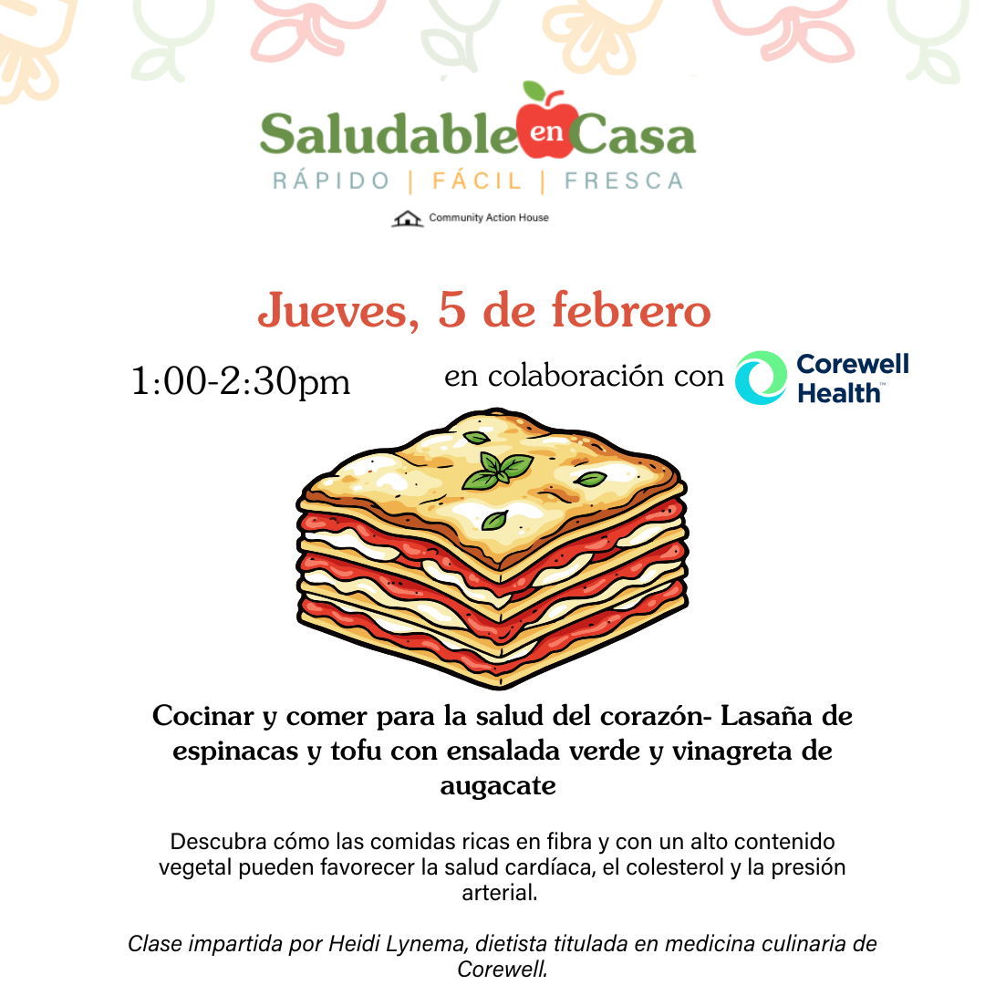 Cocinar y comer para la salud del corazon — Community Action House