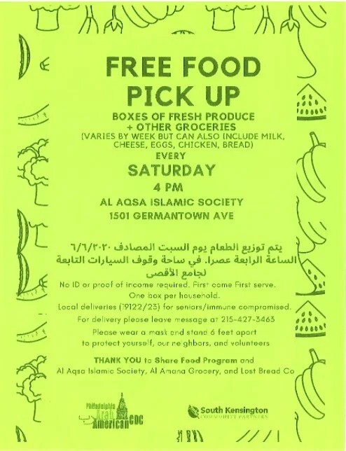 FREE FOOD PICKUP — South Kensington Community Partners