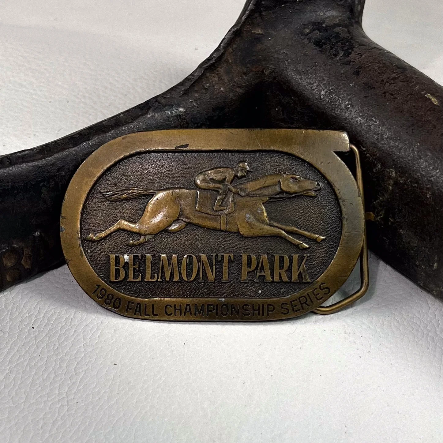 Belmont Park Belt Buckle — Masada Leather