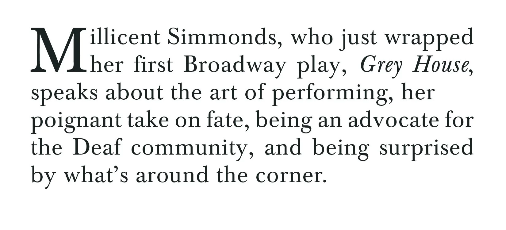 In Conversation With Millicent Simmonds — Rose & Ivy