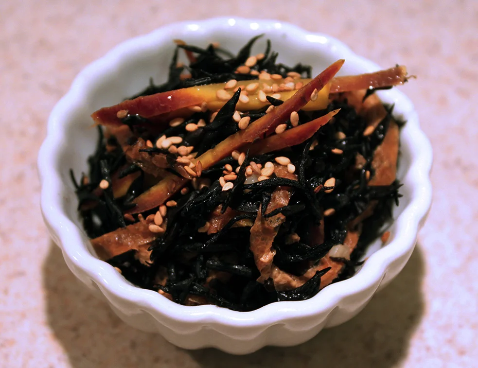 seaweed hijiki saladt-square in the kitchen