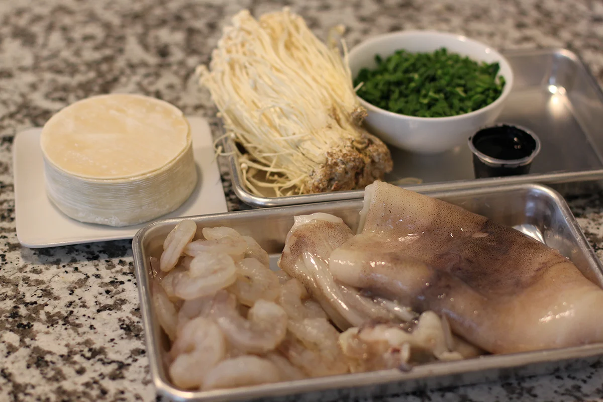 black dumplings (squid ink dumplings)t-square in the kitchen