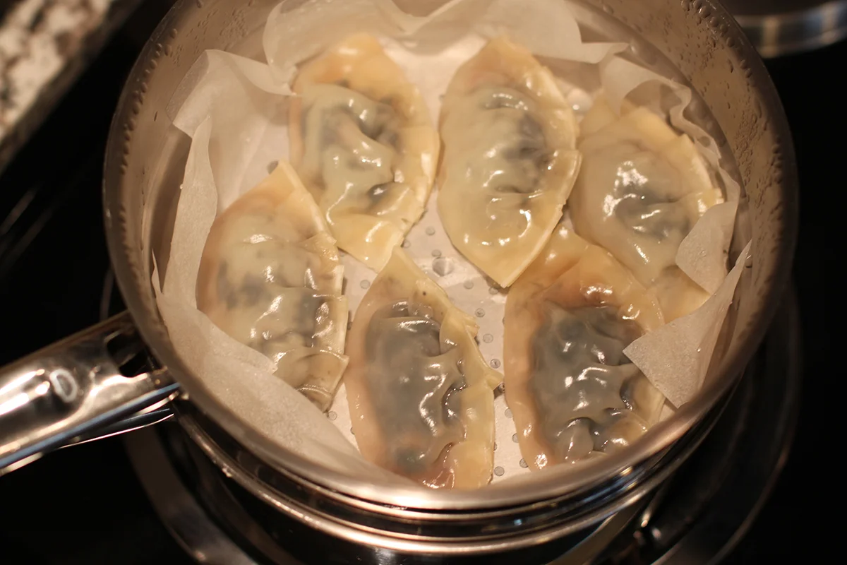 black dumplings (squid ink dumplings)t-square in the kitchen