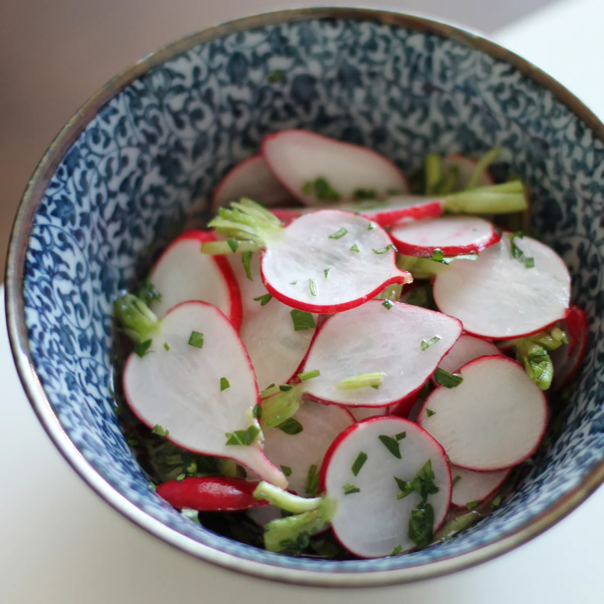 pickled red radisht-square in the kitchen