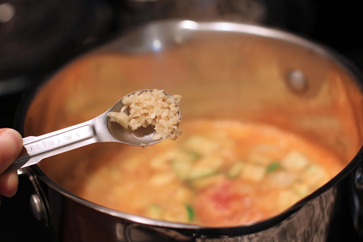 seasoned pollack roe stewt-square in the kitchen