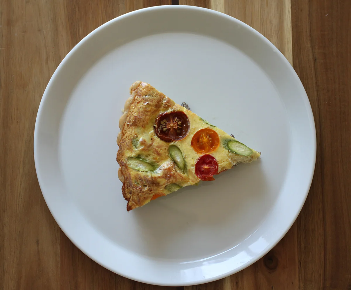 vegetable quichet-square in the kitchen