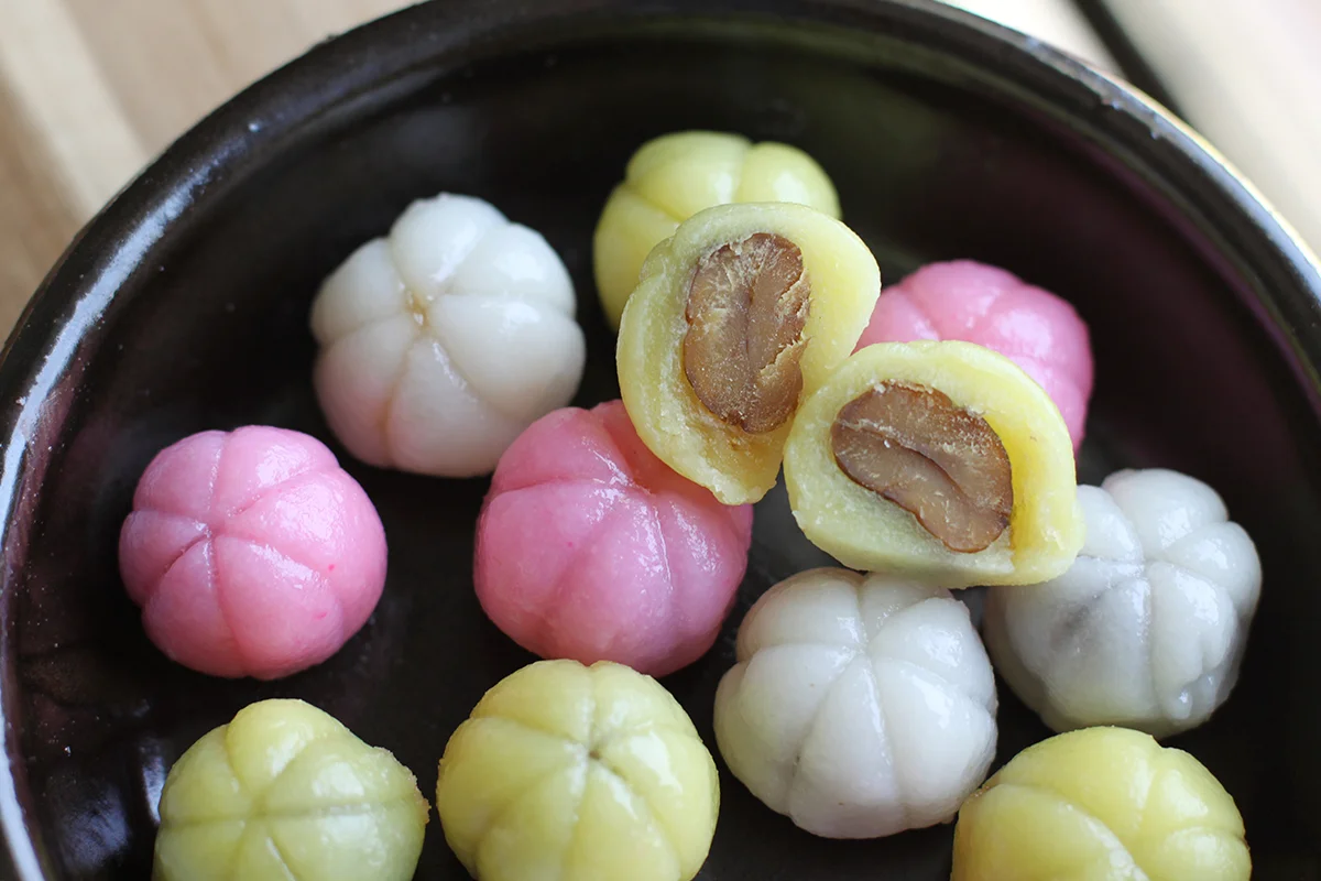 marron glace song-pyeon (candied chestnut rice cake)t-square in the kitchen