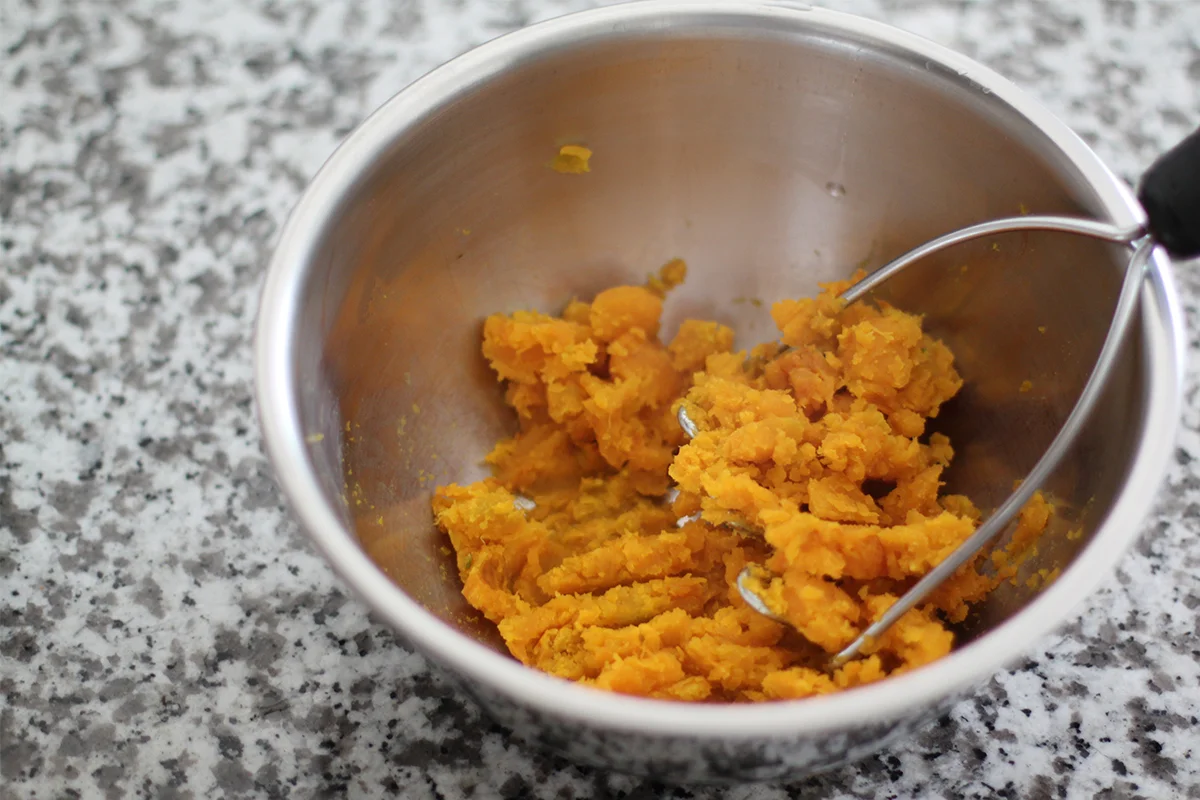 mini sweet potato triflet-square in the kitchen