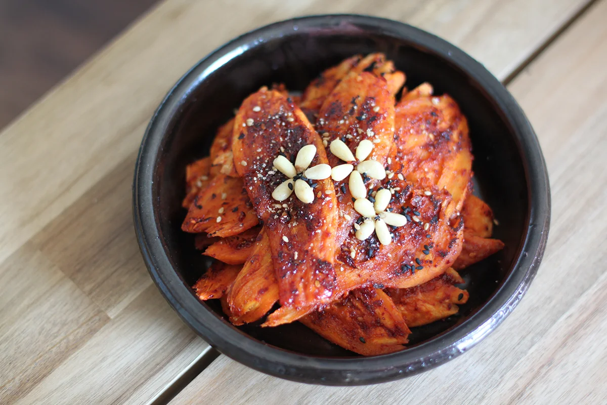 pan-fried bellflower rootst-square in the kitchen