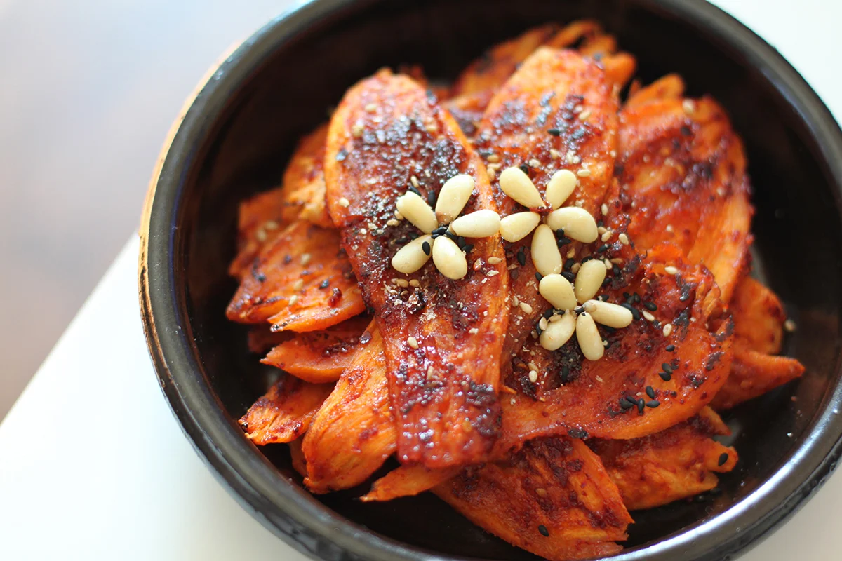 pan-fried bellflower rootst-square in the kitchen