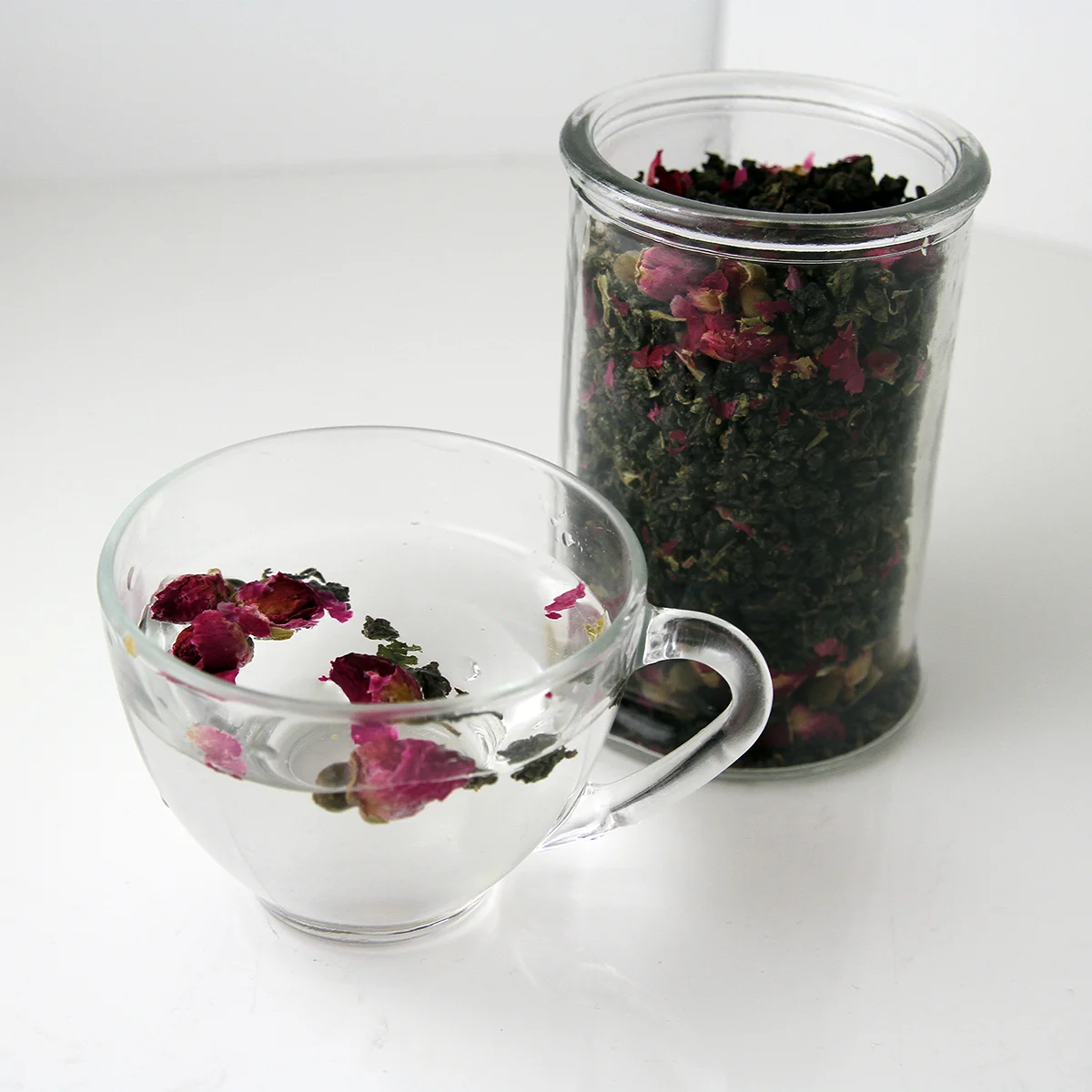 rose teat-square in the kitchen