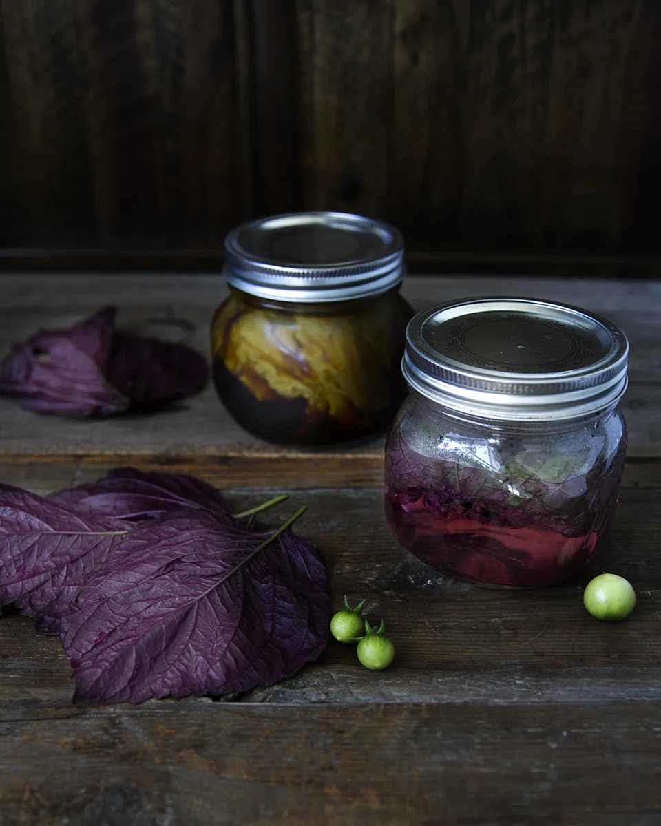 pickled perilla leavest-square in the kitchen