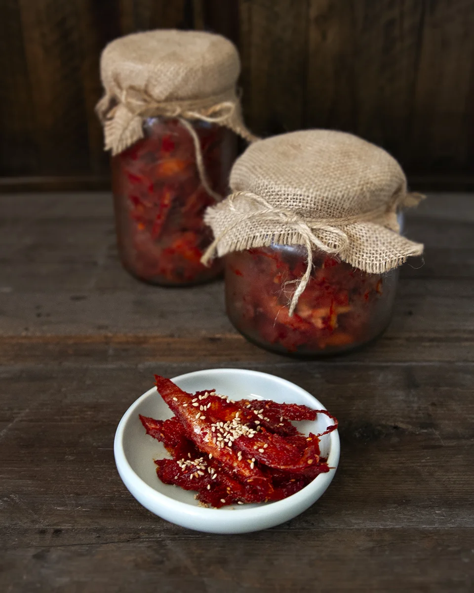 spicy dried pollock t-square in the kitchen