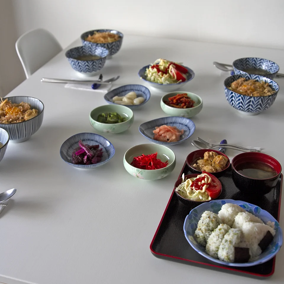 japanese luncht-square in the kitchen