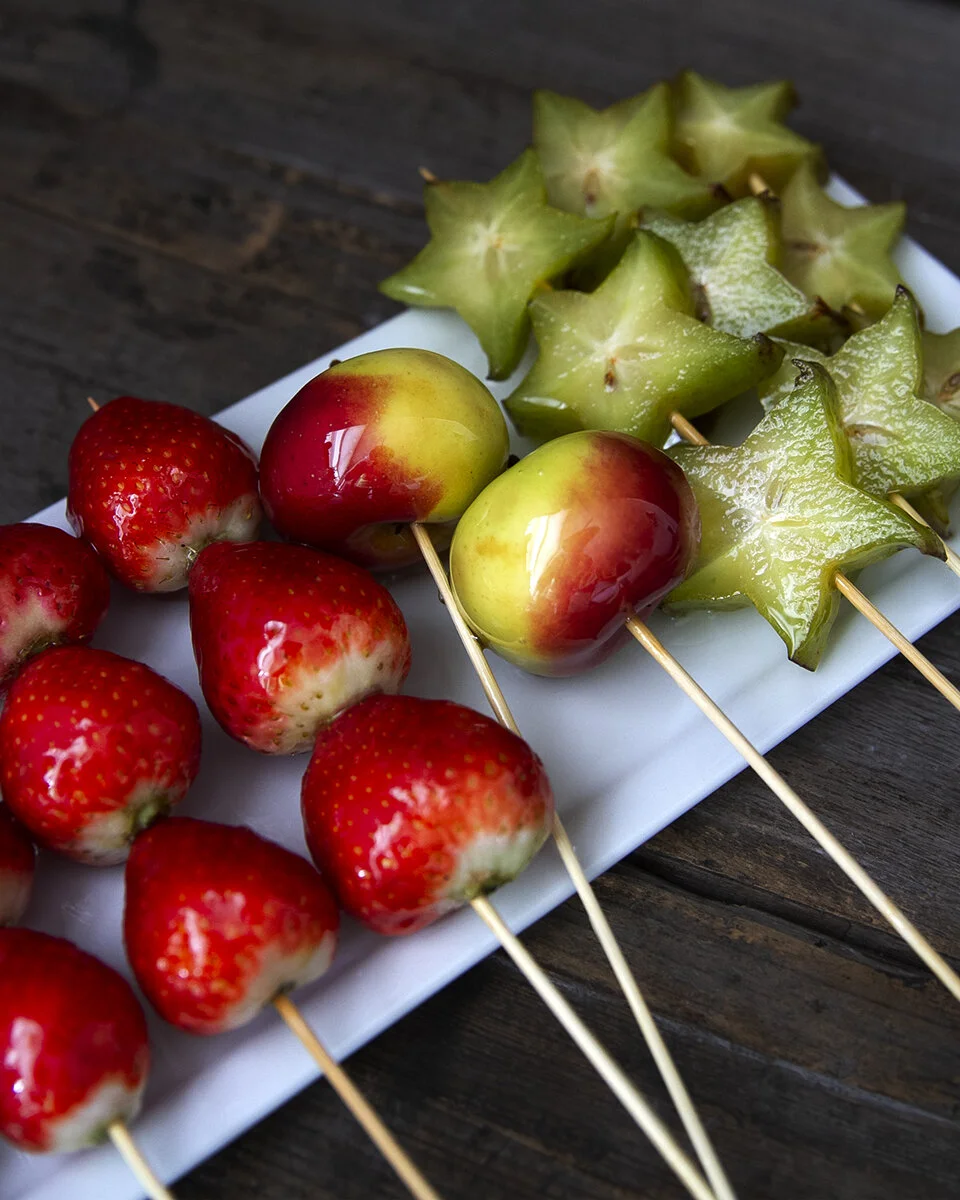 tanghulu (chinese candied fruits)t-square in the kitchen