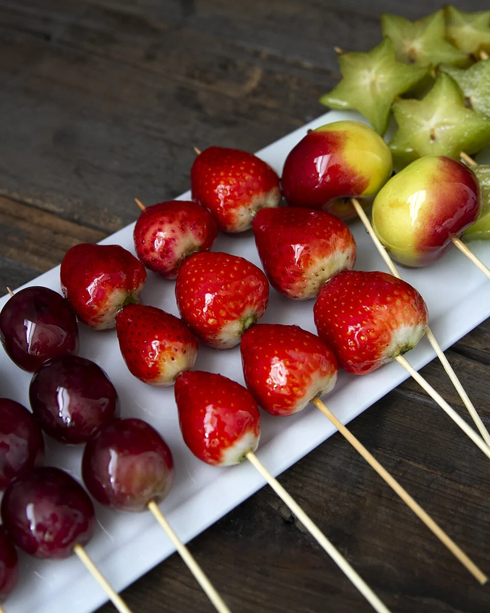 tanghulu (chinese candied fruits)t-square in the kitchen