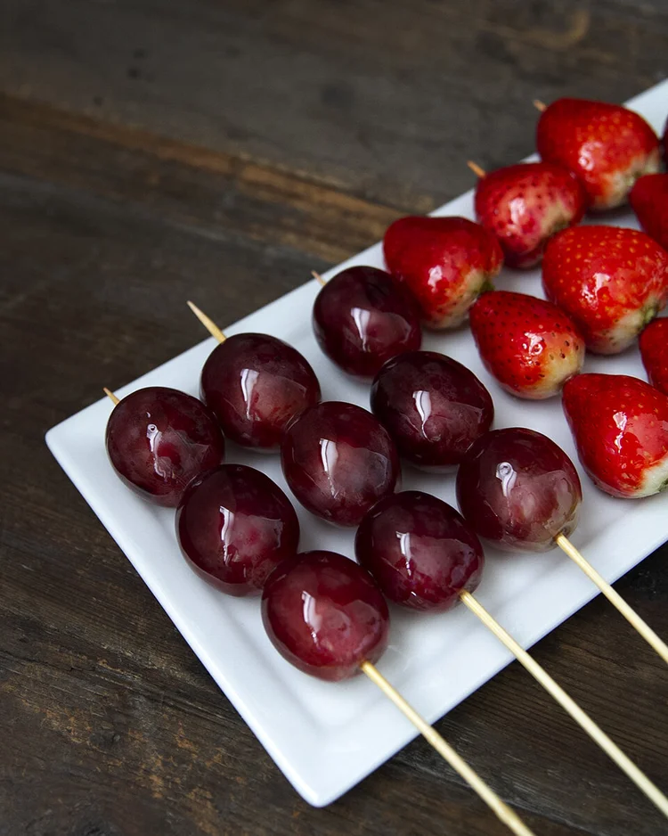 tanghulu (chinese candied fruits)t-square in the kitchen