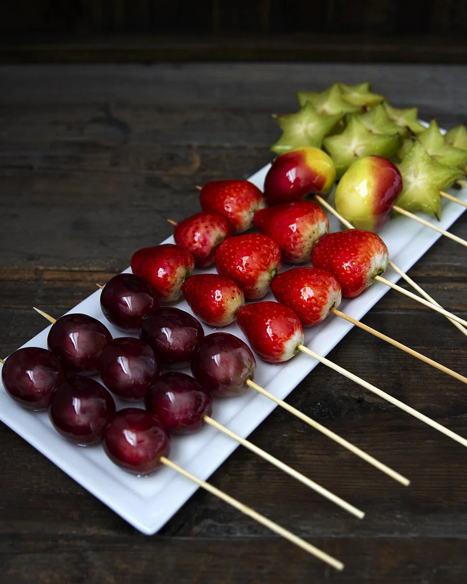 tanghulu (chinese candied fruits)t-square in the kitchen