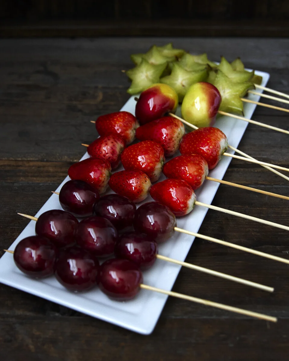 tanghulu (chinese candied fruits)t-square in the kitchen