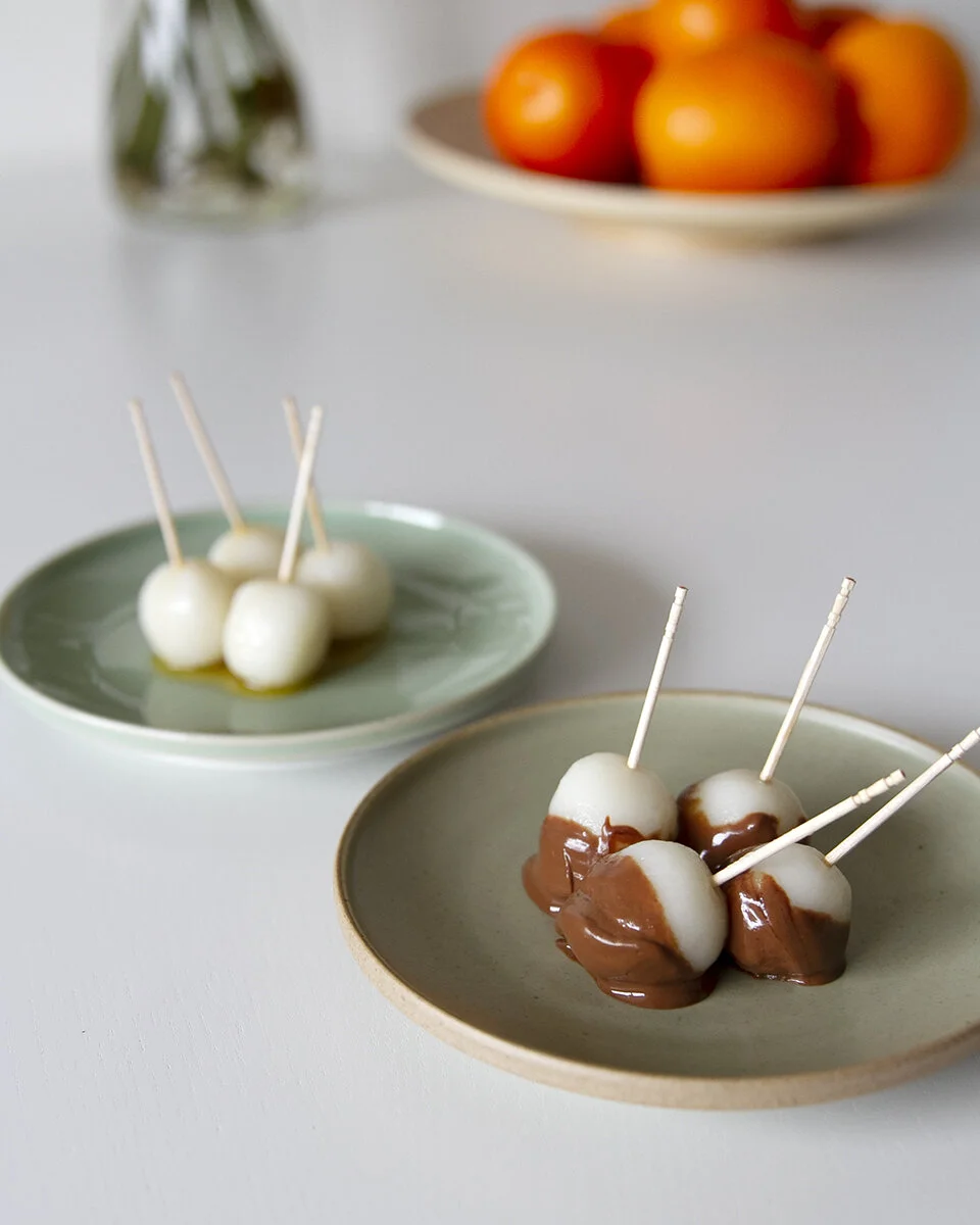 chocolate-honey dangot-square in the kitchen