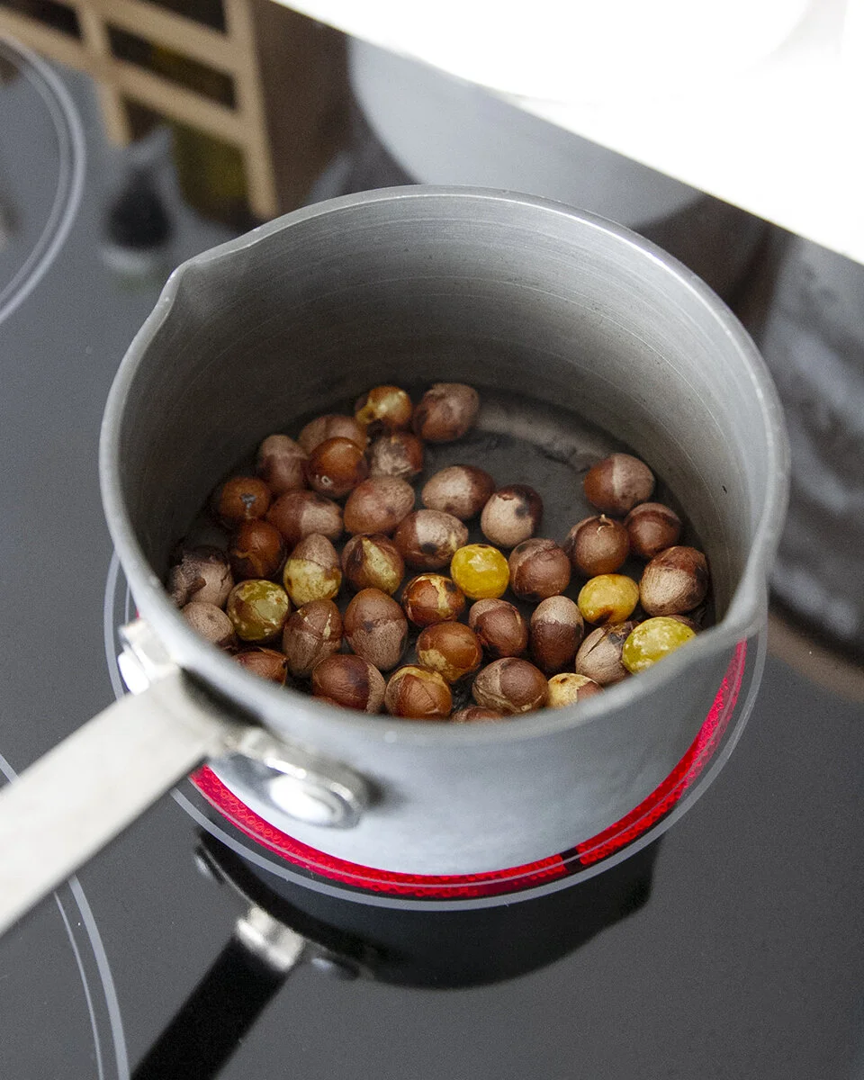 pan roasted ginko nuts & korean scorched rice teat-square in the kitchen