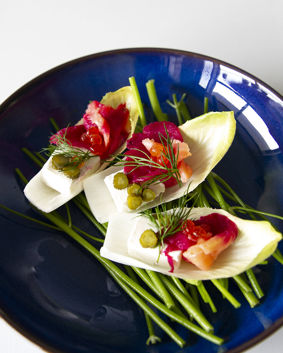 Smoked Salmon Endive Appetizer