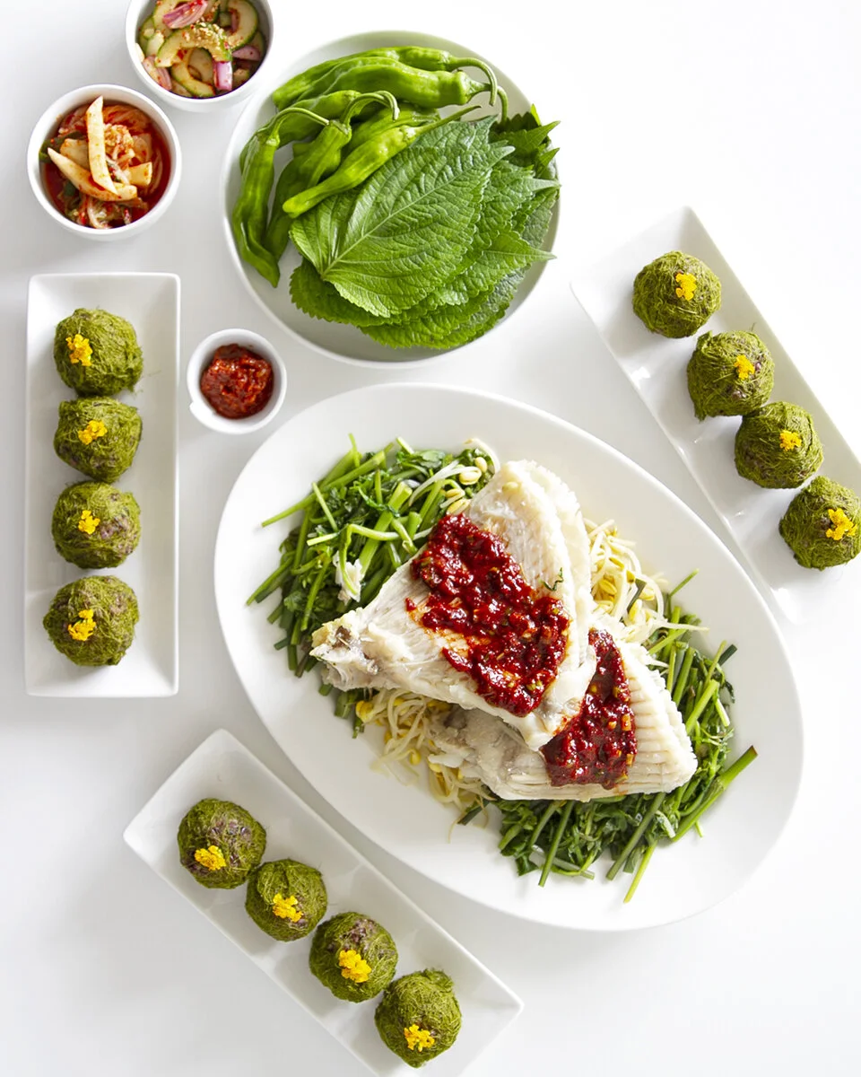 korean steamed skate wing fish w/ spicy soy saucet-square in the kitchen