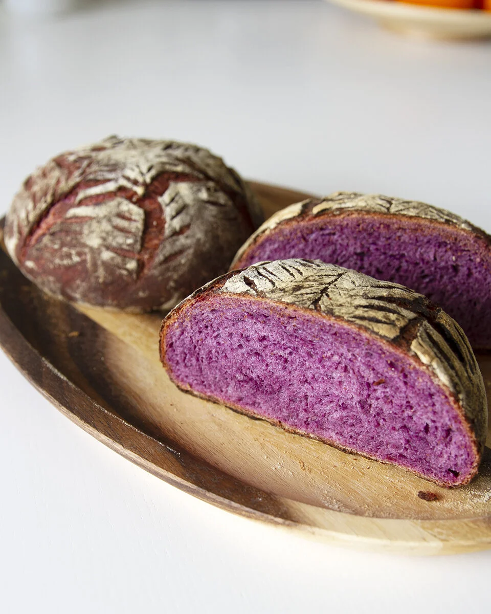 ube breadt-square in the kitchen