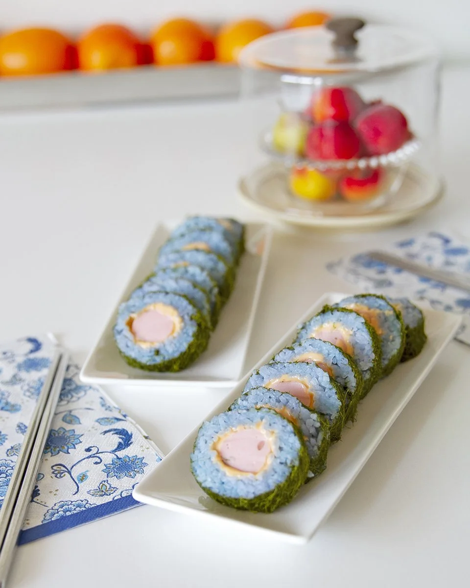 gamtae (ecklonia) wrapped ricet-square in the kitchen