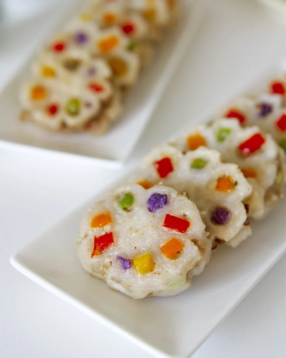 stuffed lotus roott-square in the kitchen