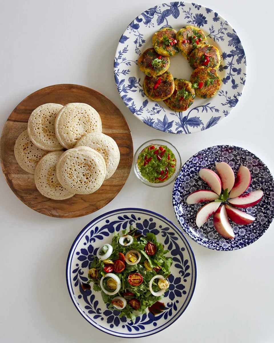 halloumi courgette herb cake, roasted tomato watercress salad (gordon ...