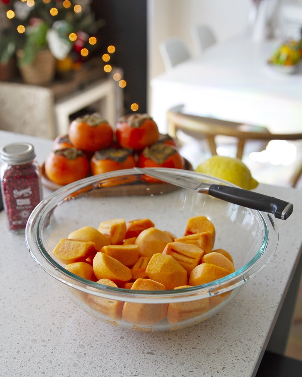 persimmon spread & picklet-square in the kitchen