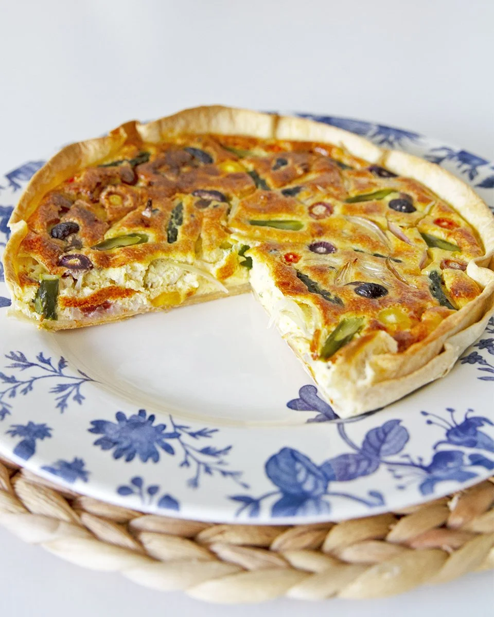 veggie tortillas quichet-square in the kitchen