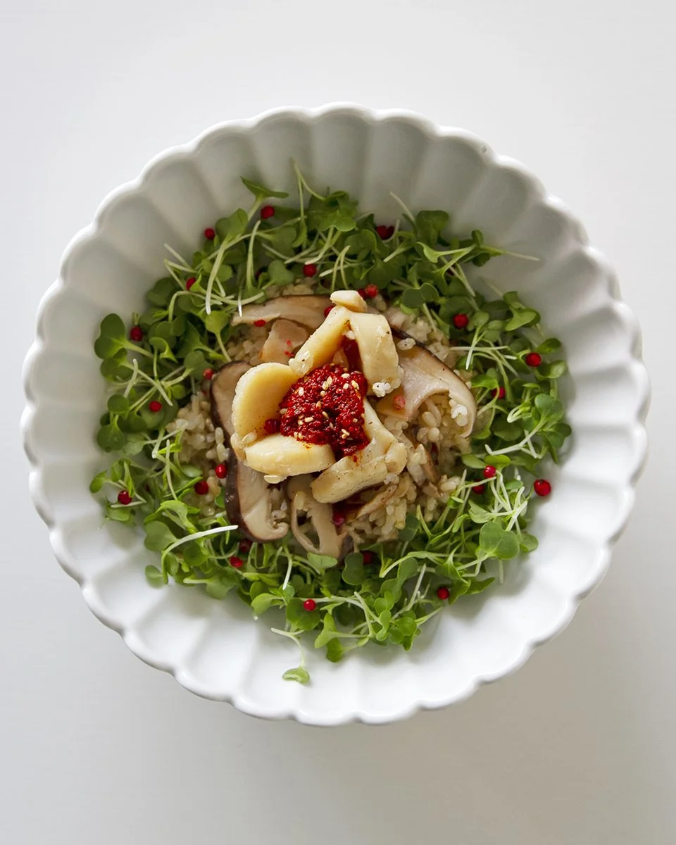 korean scallop mushroom pot ricet-square in the kitchen