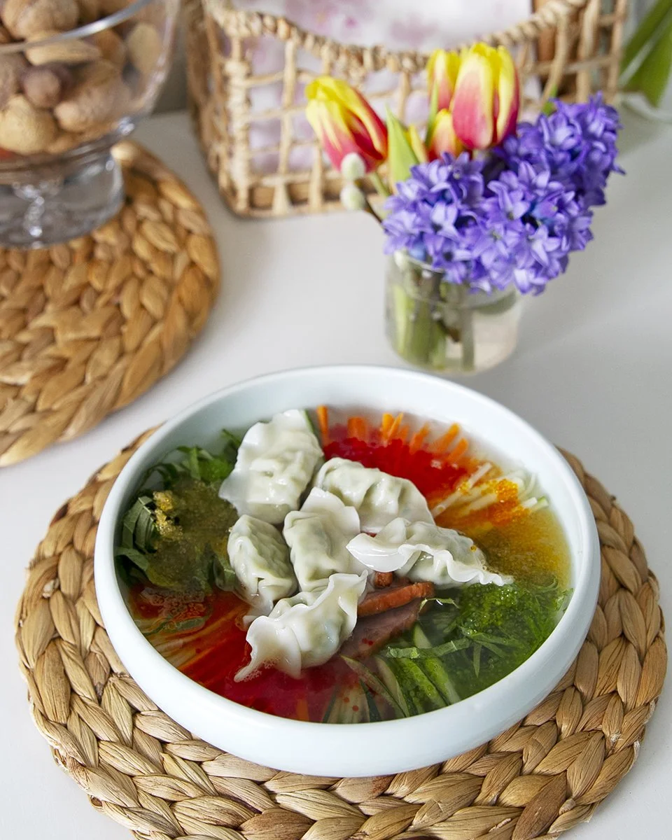 cold dumpling soupt-square in the kitchen