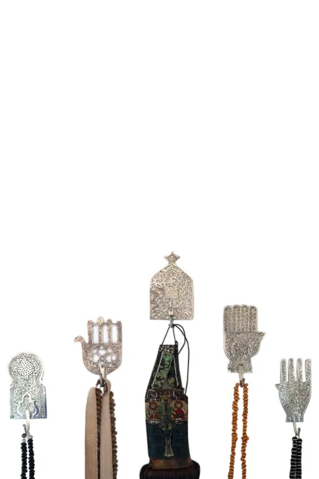 Set of 5 Large Moroccan Handmade Hooks - Nickel 9006 — M.Montague