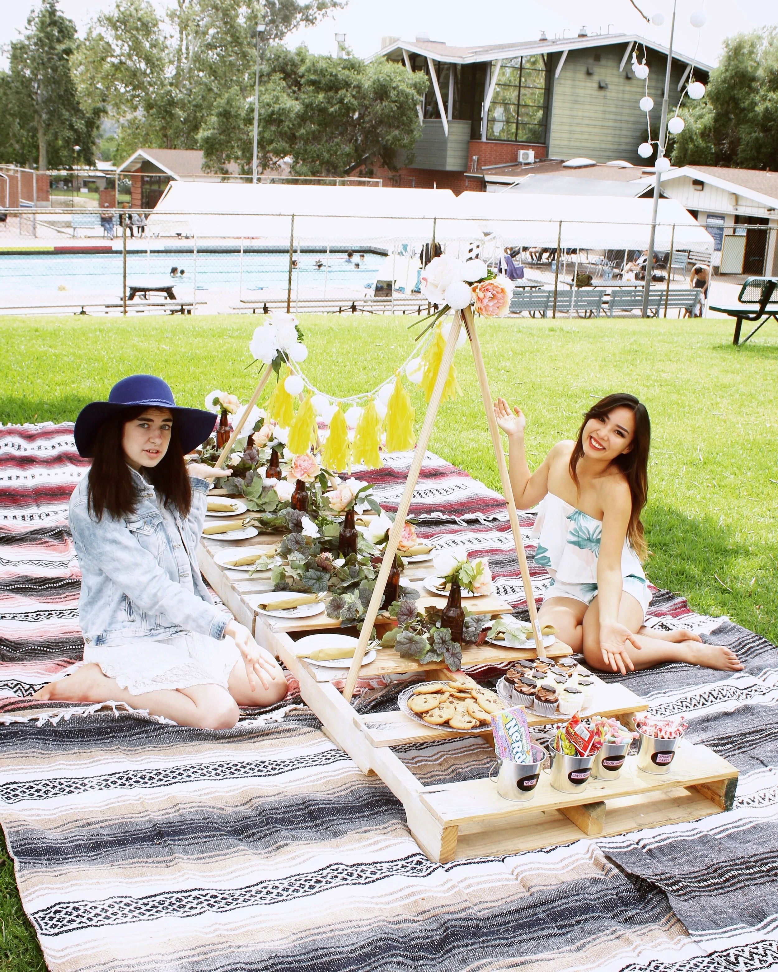 Girl and The Word - Budget Boho Graduation Picnic