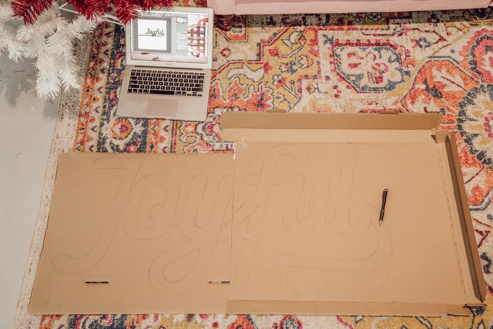 Girl and The Word - DIY Cardboard Marquee Sign!