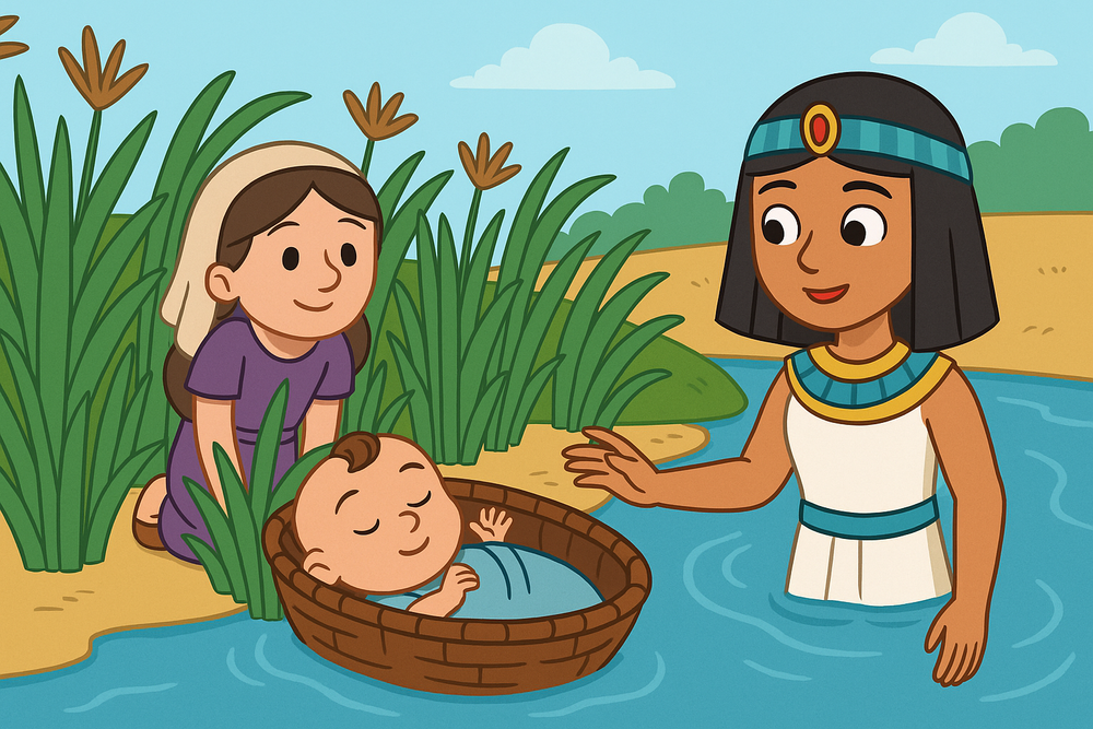 El Bebé Moisés: Lección bíblica para niños | Dios cuida de nosotros ...