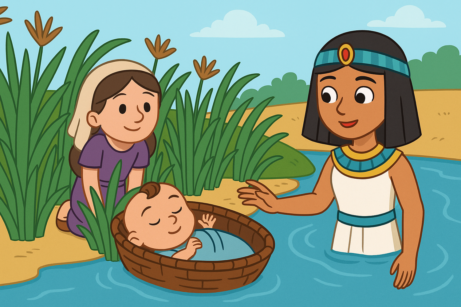 El Bebé Moisés: Lección bíblica para niños | Dios cuida de nosotros ...