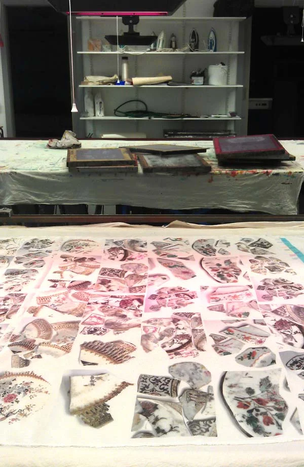 Ceramic Patchwork by Zoe Hillyard at Unravelling Uppark - Design Hunter