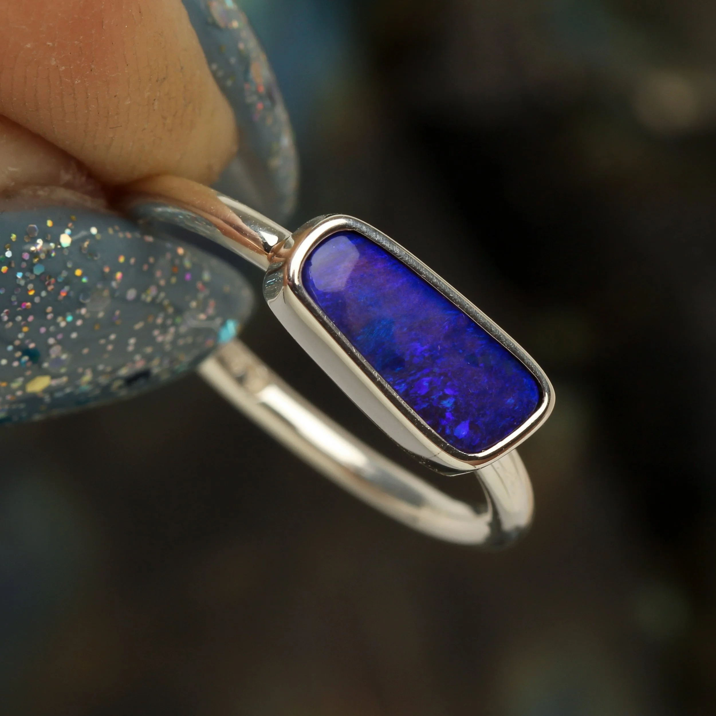 Electric Blue Opal