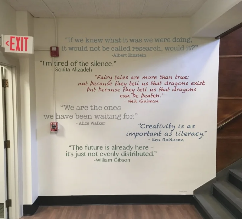 Dedham Public Library Mural of Quotes — BlackBeak studios