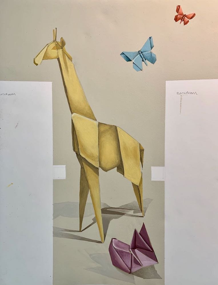 Origami-Inspired Murals at the Wellesley Free Library — BlackBeak studios